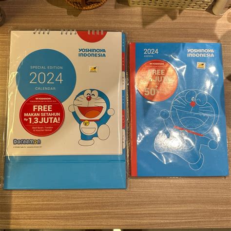 Jual Bundle Yoshinoya Doraemon Planner And Calendar 2024 Shopee Indonesia