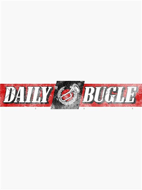Daily Bugle News Vintage Logo Raimi White Background Sticker For