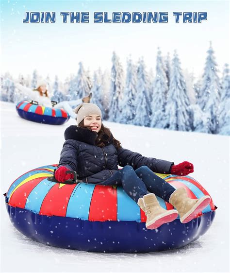 Snow Tube Snowmobile Sleigh Inflatable Snowmobile Sleds Heavy Duty