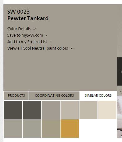 Pewter Tankard Sherwin Williams