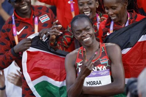 Mary Moraa Beatrice Chepkoech Aaron Cheminingwa Bag Kenyas Second Third And Fourth Gold Medals