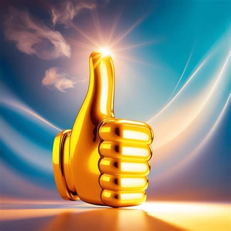 A Thumbs Up Sign That Says Thumbs Up On It Premium Ai Generated Image