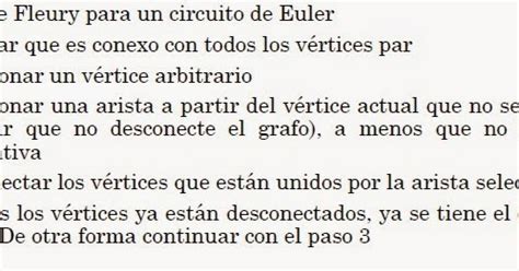Algoritmo Fleury Caminoseuler
