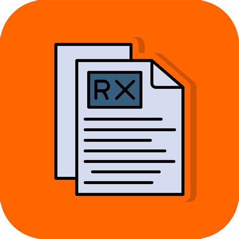 Rx Filled Orange Background Icon 42955755 Vector Art At Vecteezy