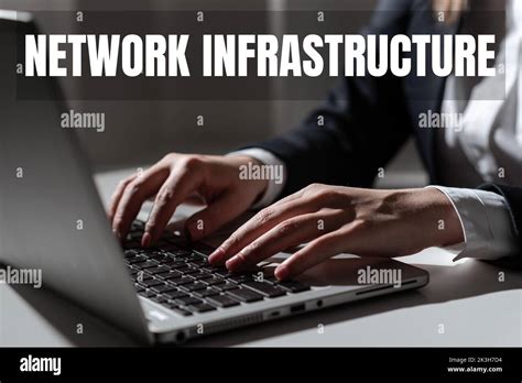 Text Caption Presenting Network Infrastructure Concept Meaning Hardware And Software Resources