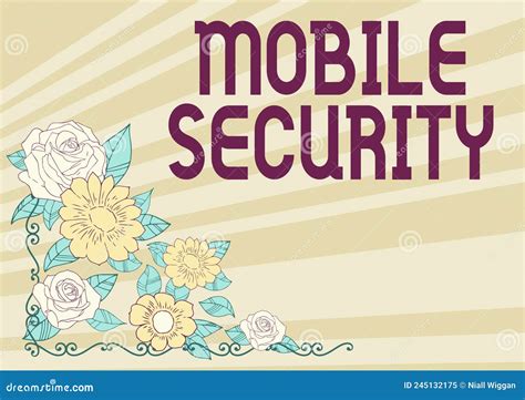 Conceptual Caption Mobile Security Business Concept Protection Of Mobile Phone From Threats And