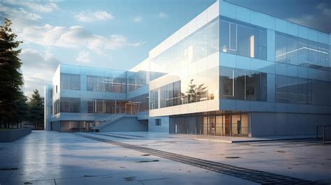 Premium Photo Design Facade School Building