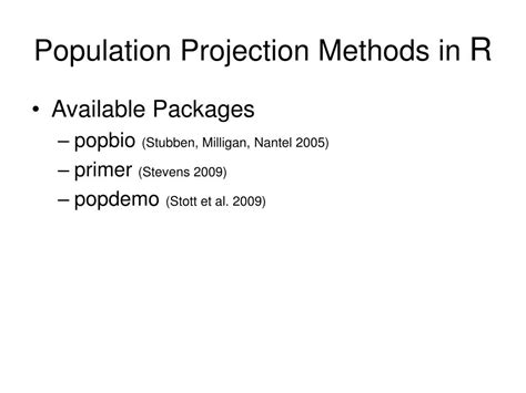 Ppt Population Ecology And Demography Leslie Matrices And Population