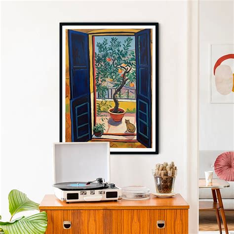 Henri Matisse Tuscany Italy Cat By The Window Mediterranean Wall Art
