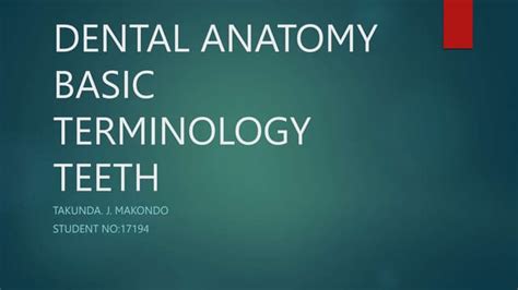 Dental Anatomy Teeth Types And Diff Basic Terminology Pptx