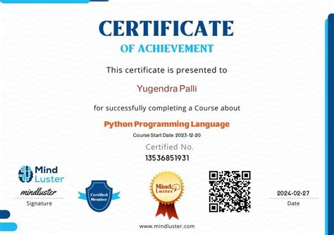 Yugendra Palli On Linkedin I Completed Python Programming Course Recently Im Very Happy To Share