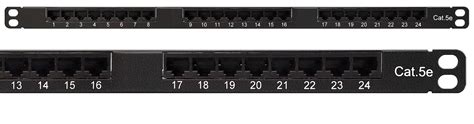 Patch Panel Ultra Hd Cat5e 24 Port 1 2u Dual 568a B Color Coding