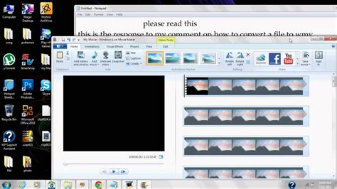 How To Convert A File To Wmv Using Windows Live Movie Maker Youtube