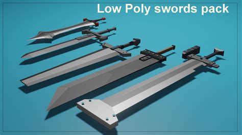 3d Model Low Poly Sword Pack Turbosquid 2115545