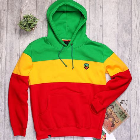 Reggae Rasta Hoodie Lion Of Judah Sweatshirt Etsy