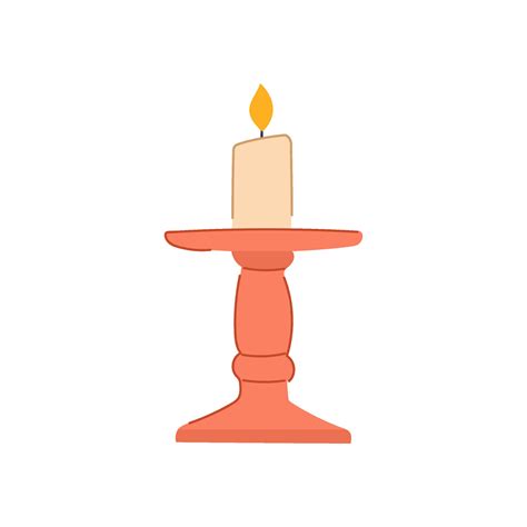 Classic Candlestick Holder Cartoon Vector Illustration 26826271 Vector