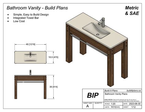 Custom Bathroom Vanity Plans