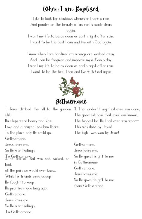 Lds Baptism Program Girl Lds Baptism Program Latter Day Saints Primary