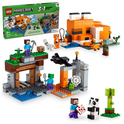 Lego Minecraft T Set 3 Imaginative Building Sets In 1 Box Video