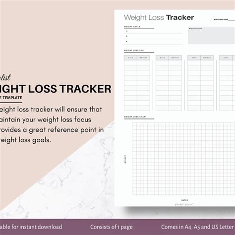 Weight Loss Graphing Chart Etsy