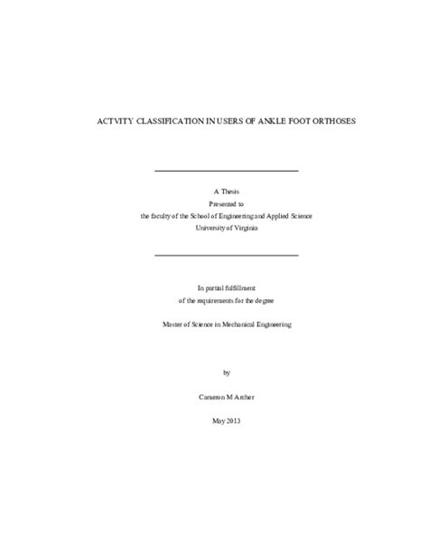 Pdf Activity Classification In Users Of Ankle Foot Orthoses Mark