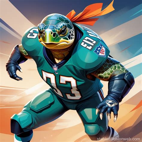 Turtles Nfl Game As Player In Costume Stable Diffusion Online