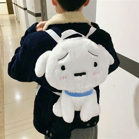 可爱创意蜡笔小新小白双肩包学生背包少女心礼物儿童书包cute And Creative Crayon Xiaoxin Xiaobai