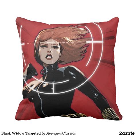 Black Widow Targeted Throw Pillow Zazzle Black Widow Wallpaper