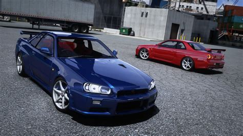 2002 Nissan Skyline R34 [add On Fivem Tuning Vehfuncsv Sound Template Extras] Gta5
