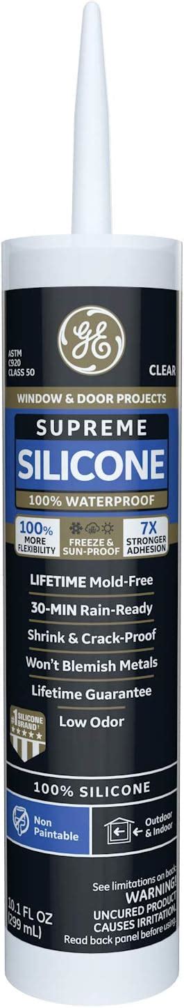 Ge Supreme Silicone Caulk For Window And Door Clear 10 1 Fl