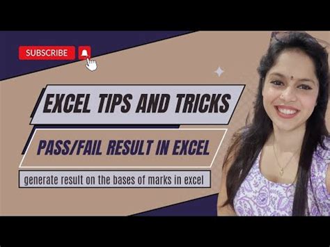 Learn To Generate Pass Fail Result In Excel YouTube