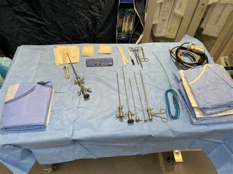 Cysto Biopsy With Fulguration Turbt Mayo Stand And Back Table Setup