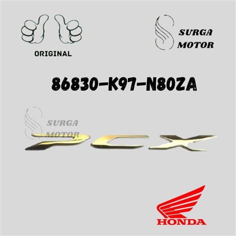 Emblem Motor Pcx 150 Gold Type 1 Warna Kuning Emas Logo Motor Pcx150