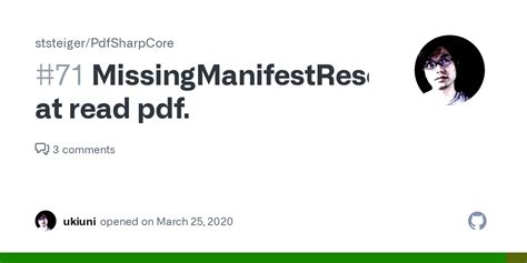 MissingManifestResourceException At Read Pdf Issue Ststeiger PdfSharpCore GitHub