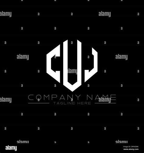 Cuj Letter Logo Design With Polygon Shape Cuj Polygon And Cube Shape Logo Design Cuj Hexagon