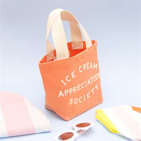 Ice Cream Appreciation Society Little Peach Bag Alphabet Bags
