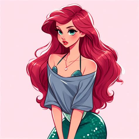 Ariel Wearing A Casual Top 3 By Josephs Arts Ai On Deviantart