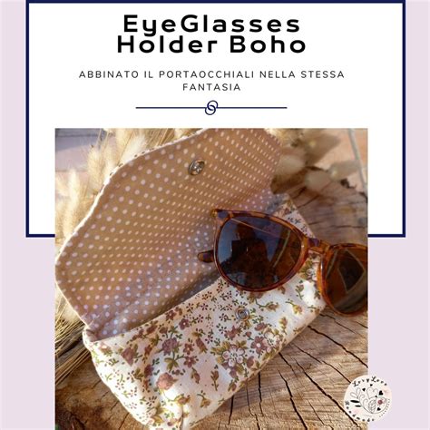 Custodia Occhiali Realizzata A Mano In Tessuto Di Cotone Fantasia