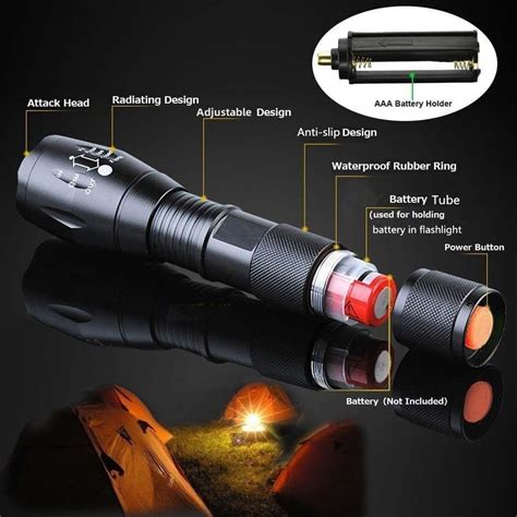 2 Pack High Power Tactical Led Flashlights 3000 Lumens Waterproof