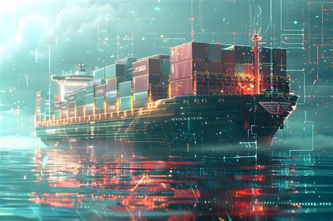 Digital Network Of Cargo Shipping Innovative Global Trade With