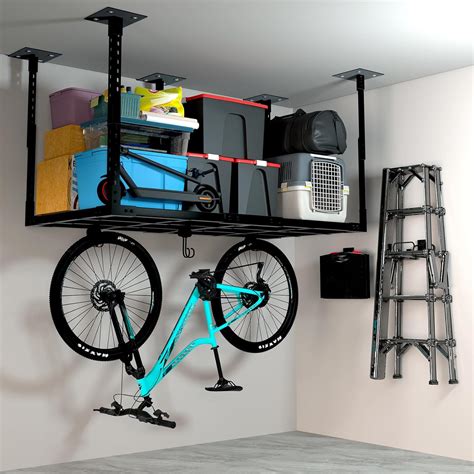 Vwz Overhead Garage Storage Rack 2×4 Heavy Duty Metal