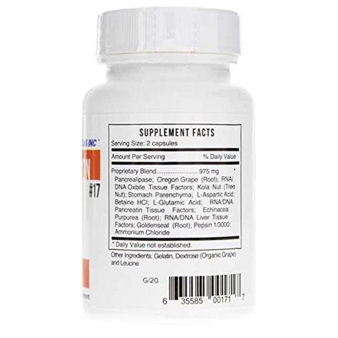 Systemic Formulas Bio Function 17 D Digest 60 Capsules Helps