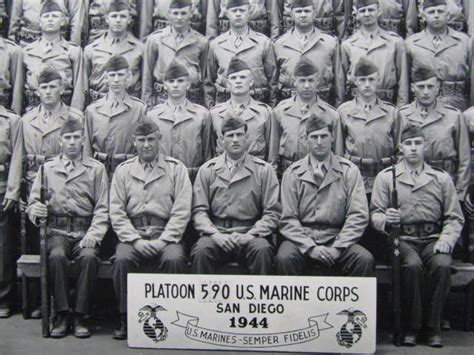 Ww2 Us Marine Corps Platoon 590 1944 Boot Camp San Diego 1860296985