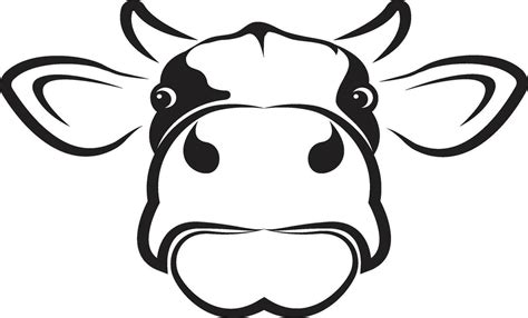 Easy Cow Head Drawing