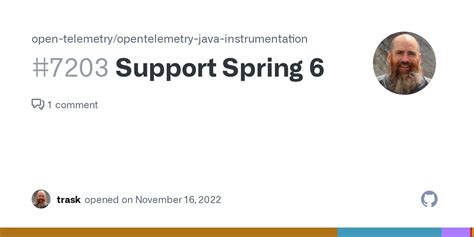 Support Spring 6 · Issue 7203 · Open Telemetryopentelemetry Java