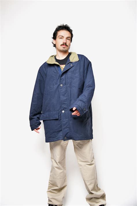 Vintage Parka Cappotto Blu Vintage Abbigliamento Online Per Uomo