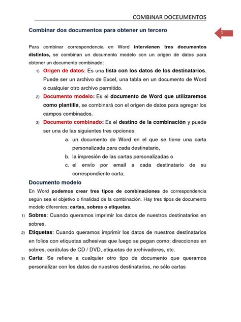 Combinar Documentos Pdf Microsoft Excel Informática