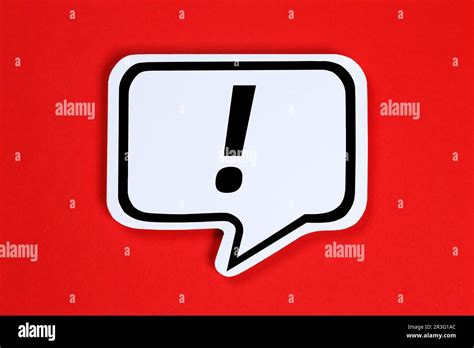 Exclamation Mark Attention Symbol Caution Important Danger In Speech Bubble Communication