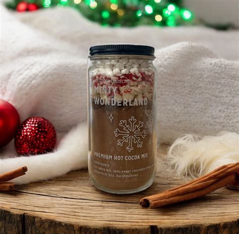 Minty Wonderland Hot Cocoa Mix Jar Prema Home