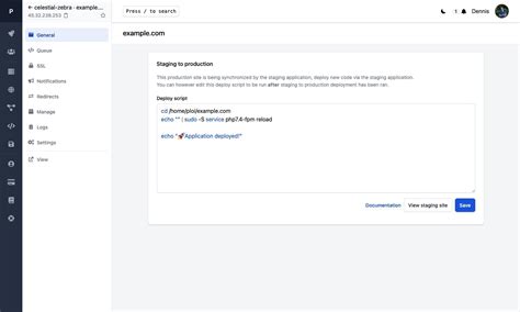 Staging To Production Server Management Tool